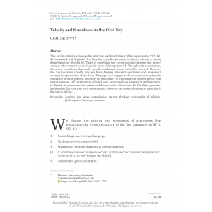 Validity and Soundness in the First Way - Aletheia - Associação ...
